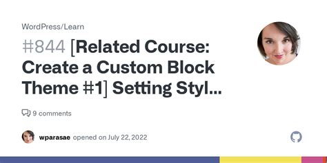 Related Course Create A Custom Block Theme 1 Setting Basic Presets