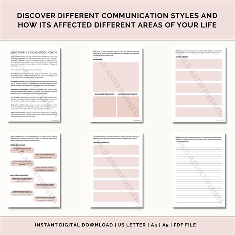 Assertiveness Workbook Assertive Exercises Set Boundaries Assertive