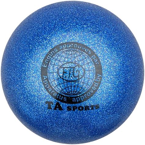 Топка за художествена гимнастика Maxima 15 16 см Син С брокатен ефект 20067303n Emag Bg