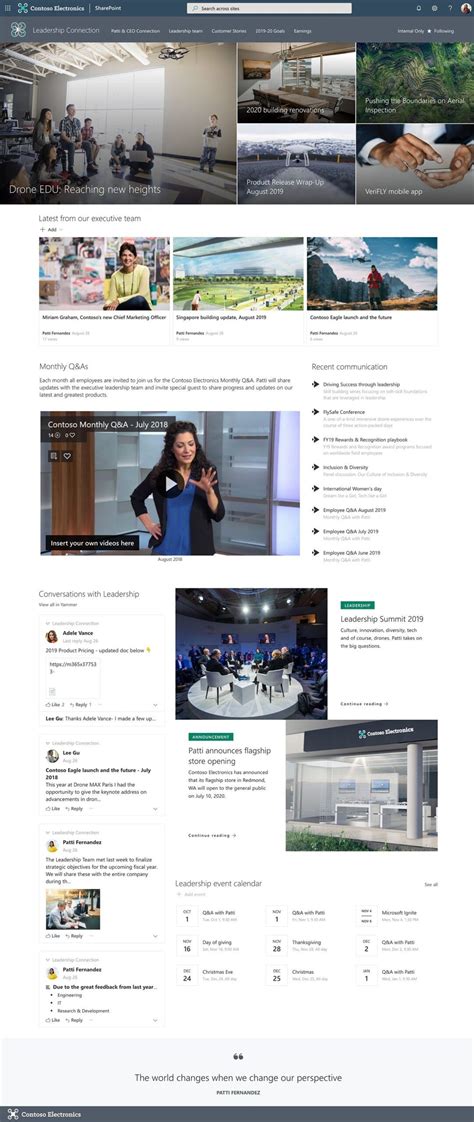 25 Great Examples Of Modern Sharepoint Intranet Microsoft 365 Atwork