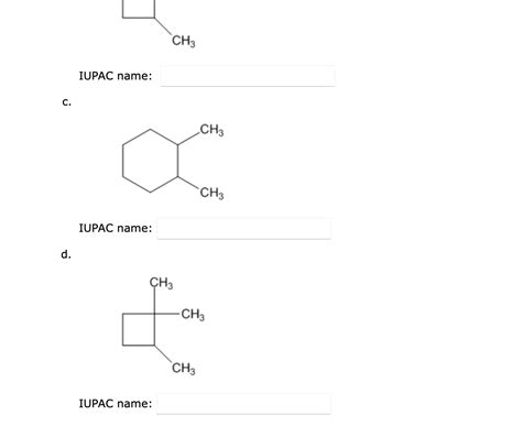 Solved Write The Correct IUPAC Name For Each Of The Fol