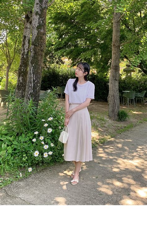 [made] 브슈 사이드 플리츠 뒷밴딩 롱스커트 44~110 ♥핫핑♥