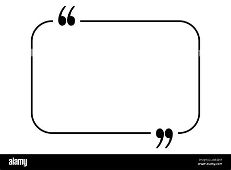 Quote Box Frame Speech Bubbles Quotation Marks Blank Text Message Box For Quotes Symbols