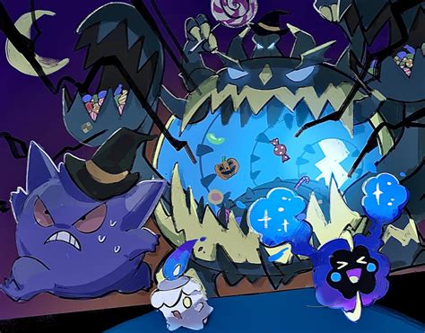 Gengar Cosmog Litwick And Guzzlord Pokemon Drawn By Anzu01010611