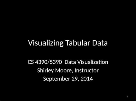 Pptx Visualizing Tabular Data Cs 43905390 Data Visualization Shirley