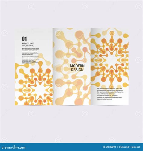 Vector Abstract Molecular Structure Cover Template Design Stock Vector