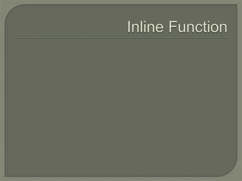 Inline Function Pptx