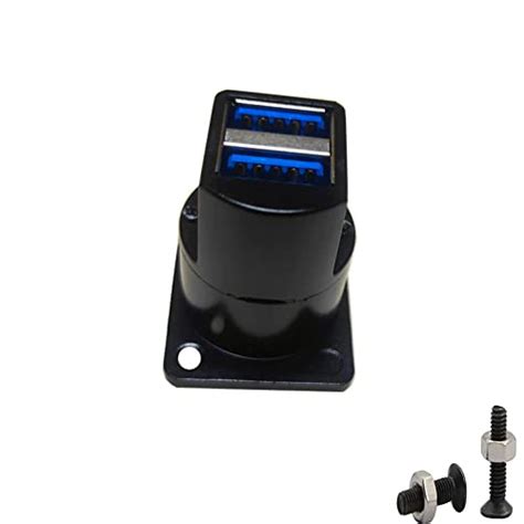 Shanfeilu Usb 3 0 D Panel Mount Socket Dual 2x Usb Port Solderless Series D Type Connector