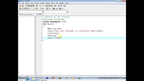 Add Two Number Using C Youtube