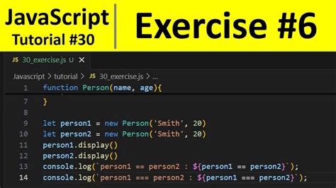 Javascript Tutorial 30 Exercise On Objects In Javascript Programming For Beginners Youtube