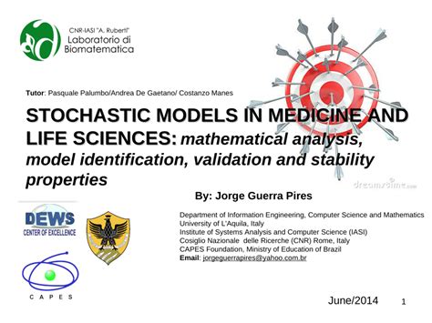 Pdf Stochastic Models In Medicine And Life Sciences Mathematical Analysis Model