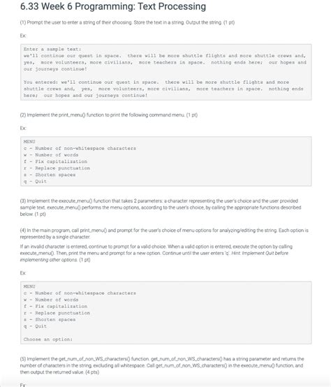 solved 6 33 week 6 programming text processing 1 prompt