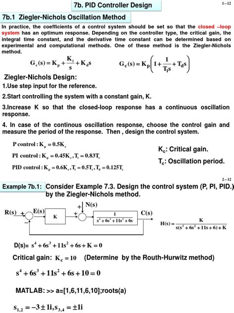 Pid Controller Design Z N Method Pdf Pdf Control Theory Control