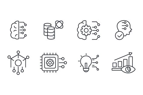 Artificial Intelligence Icon Set Line 56949087 Vector Art At Vecteezy