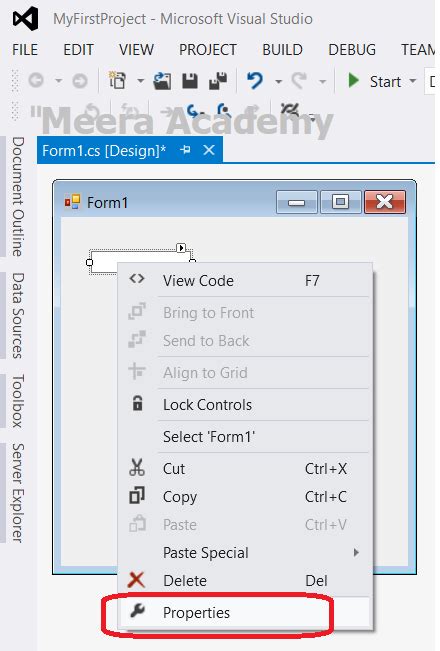 Set Server Controls Properties In C Windows Forms