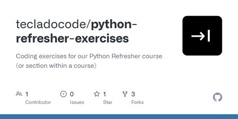 Github Tecladocodepython Refresher Exercises Coding Exercises For