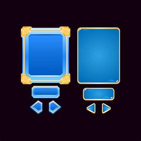 Download Set Of Golden Jelly Diamond Game Ui Board Pop Up For Gui Asset Elements Vector