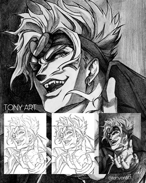 How To Draw Dio Brando From Jojos Bizarre Adventure Step By Step