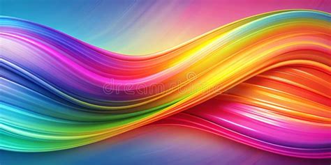 Colourful Flowing Abstract Waves Soft Curves Wallpaper Ppt Cover Ai Generative Stock