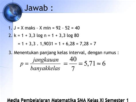 1 Tabel Distribusi And Histogram Materi Ppt