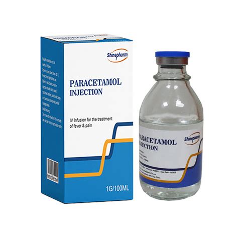 Antipyretic Analgesics Acetaminophenparacetamol Injection 1g 100ml Gmp Paracetamol Infusion