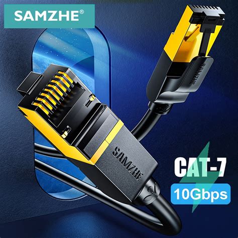Samzhe Ethernet Cable Cat7 Lan Cable UTP CAT 7 RJ 45 Network Cable RJ45 Cat7 Internet Cable