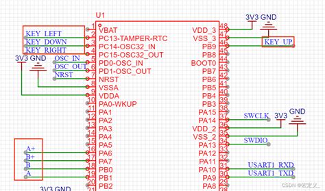 13双摇杆遥控器电路部分 Stm32f103基本外设电路（st Link下载、串口、按键、摇杆、电量检测、led指示灯、096寸oled