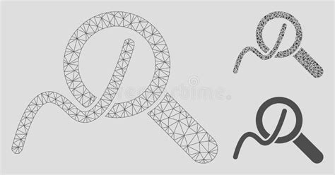 explore charts vector mesh network model and triangle mosaic icon stock