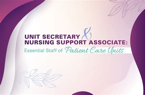 Unit Secretary And Nursing Support Associate Essential Staff Of