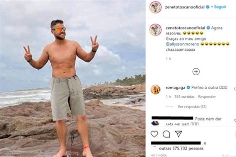 Instagram Proíbe Foto De Zé Neto Com Volume Na Sunga E Cantor Explica