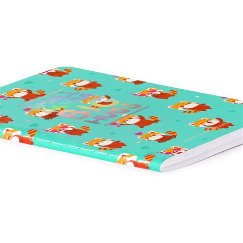 Lined Notebook A6 Sheet Small Red Panda