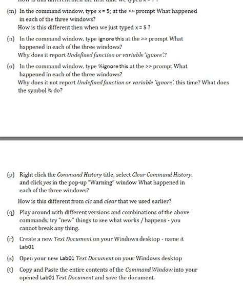 Solved 2 Opening Matlab Accessing The Command Window