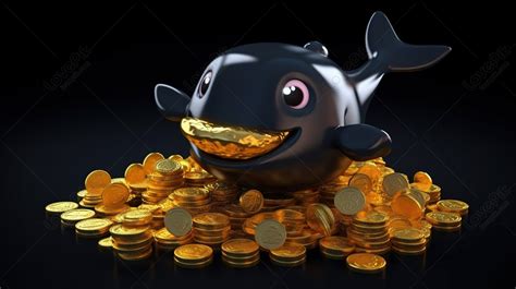 비트코인 동전을 들고 있는 만화 고래 검정색 배경의 3d 그림 만화 고래 배경 만화 배경 비트코인 배경 이미지 Hd 만화 고래 만화 비트코인 배경 사진 무료