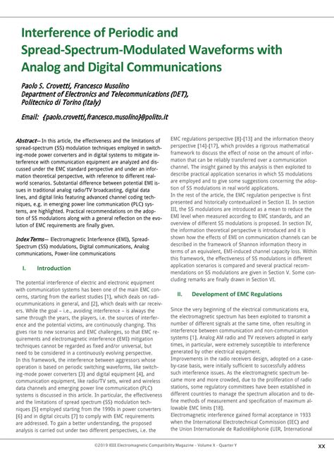 Pdf Interference Of Periodic And Spread Spectrum Modulated Waveforms With Analog And Digital