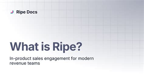 What Is Ripe Ripe Docs