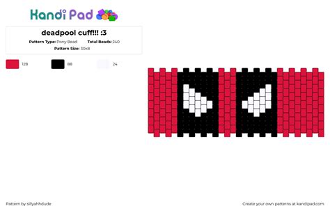 Marvel Pony Bead Patterns Gallery Cuffs Masks Singles Kandi Pad Kandi Patterns Fuse