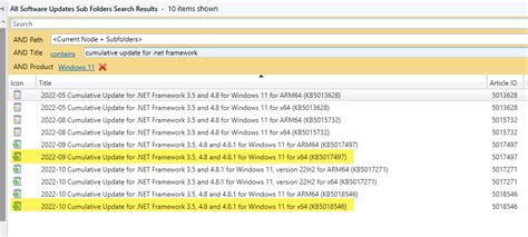 2022 10 Cu For Net Framework For Windows 11 21h2 Does Not Supersede 2022 09 Cu R Sccm