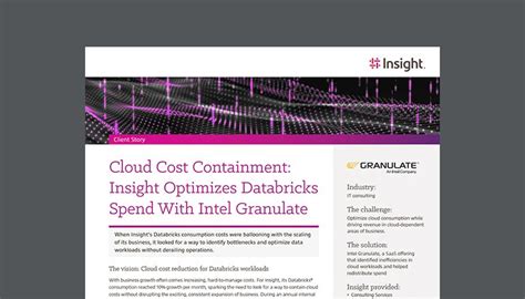 Cloud Cost Containment Insight Optimizes Databricks Spend With Intel