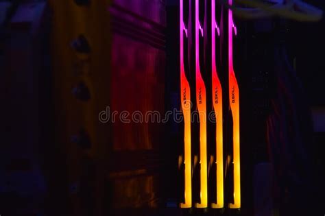 Luminous Panel Package Of G Skill Ddr Trident Z Rgb Desktop Memory On Light Background
