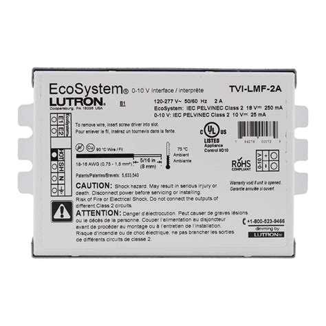 Lutron Electronics Ecosystem Install Manual Pdf Download Manualslib