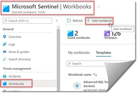 Sentinel Workbooks Azure Lessons