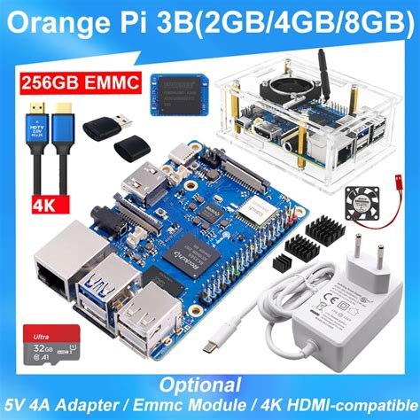 Orange Pi B GB GB GB RAM Rockchip RK WiFi BT Gigabit LAN Optional