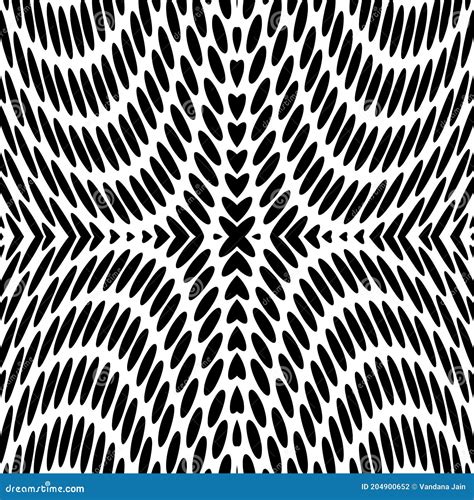Abstract Pattern Of Wavy Stripes Or Rippled 3d Relief Black And White Lines Background Vector