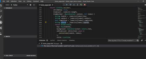 Flutter The Value Of The Local Variable Userid Isnt Used Dart Unusedlocalvariable