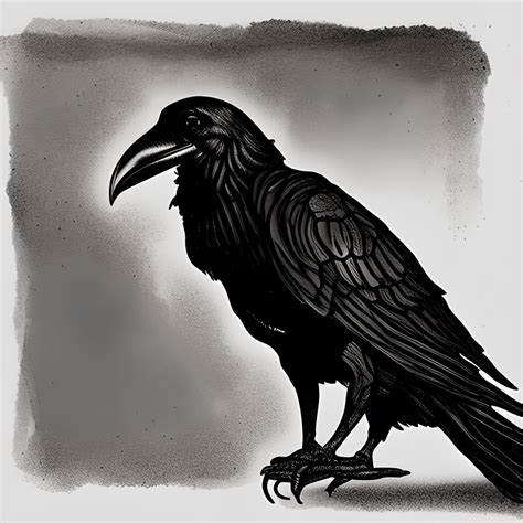 Edgar Allan Poes Raven Graphic · Creative Fabrica
