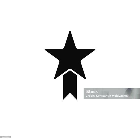 리본 스타 메달 아이콘 Ui 및 Ux 웹 사이트 또는 모바일 응용 프로그램에 대한 간단한 문양 리본 아이콘의 평면 벡터 0명에 대한 스톡 벡터 아트 및 기타 이미지 Istock