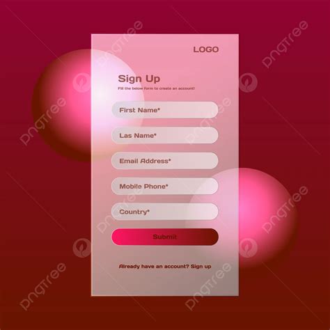 Glassmorphism Mobile Interface Concept Design Template Vector Template