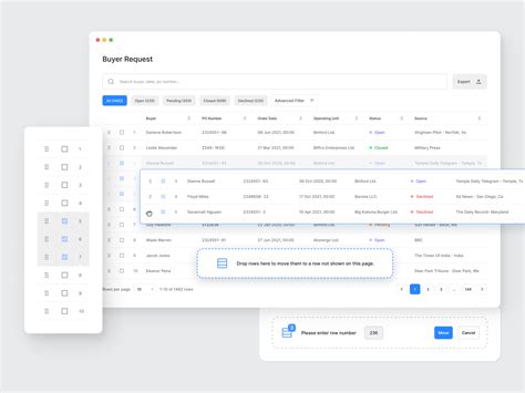 Drag And Drop Table Rows By Kiran On Dribbble