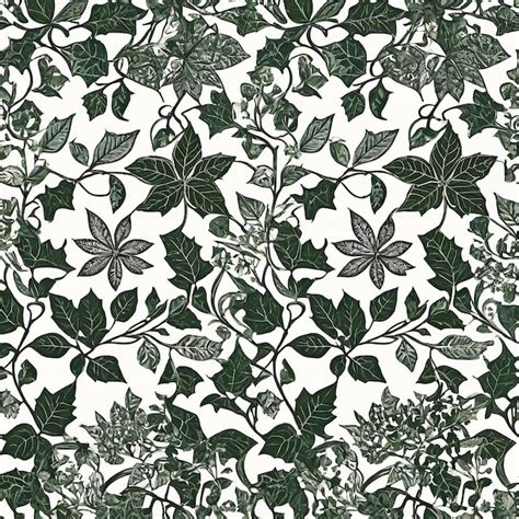 Ivy Leaves Pattern Premium Ai Generated Image