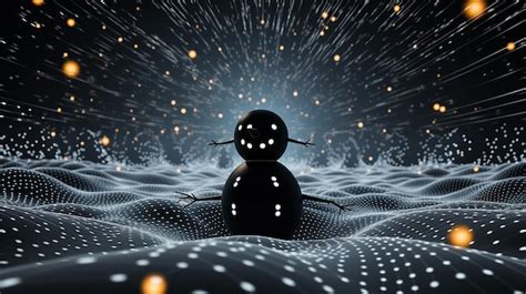 Snowman Lidar Dot Pattern Premium Ai Generated Image